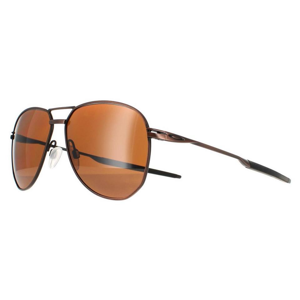 Sunglasses Aviator Satin Toast Prizm Tungsten Polarized Contrail Oakley